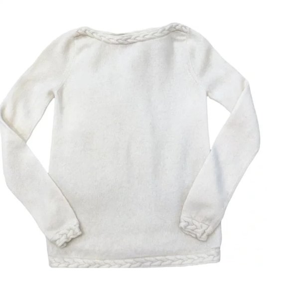 KIER + J | Sweaters | Nwot Kierj Cashmere Sweater In Ivory S Xl | Poshmark